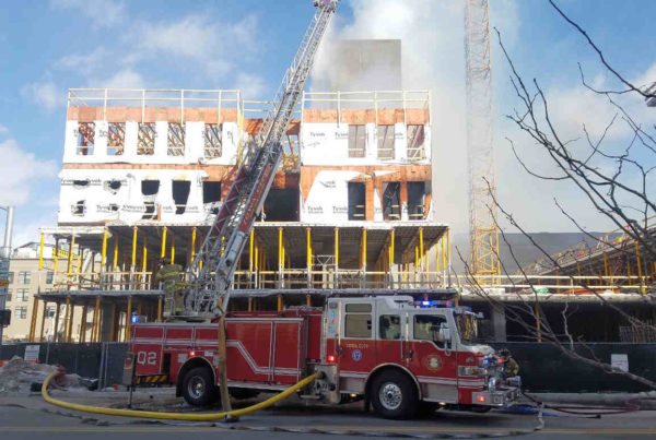 Fire crews fight blaze at construction project in downtown Iowa City ...