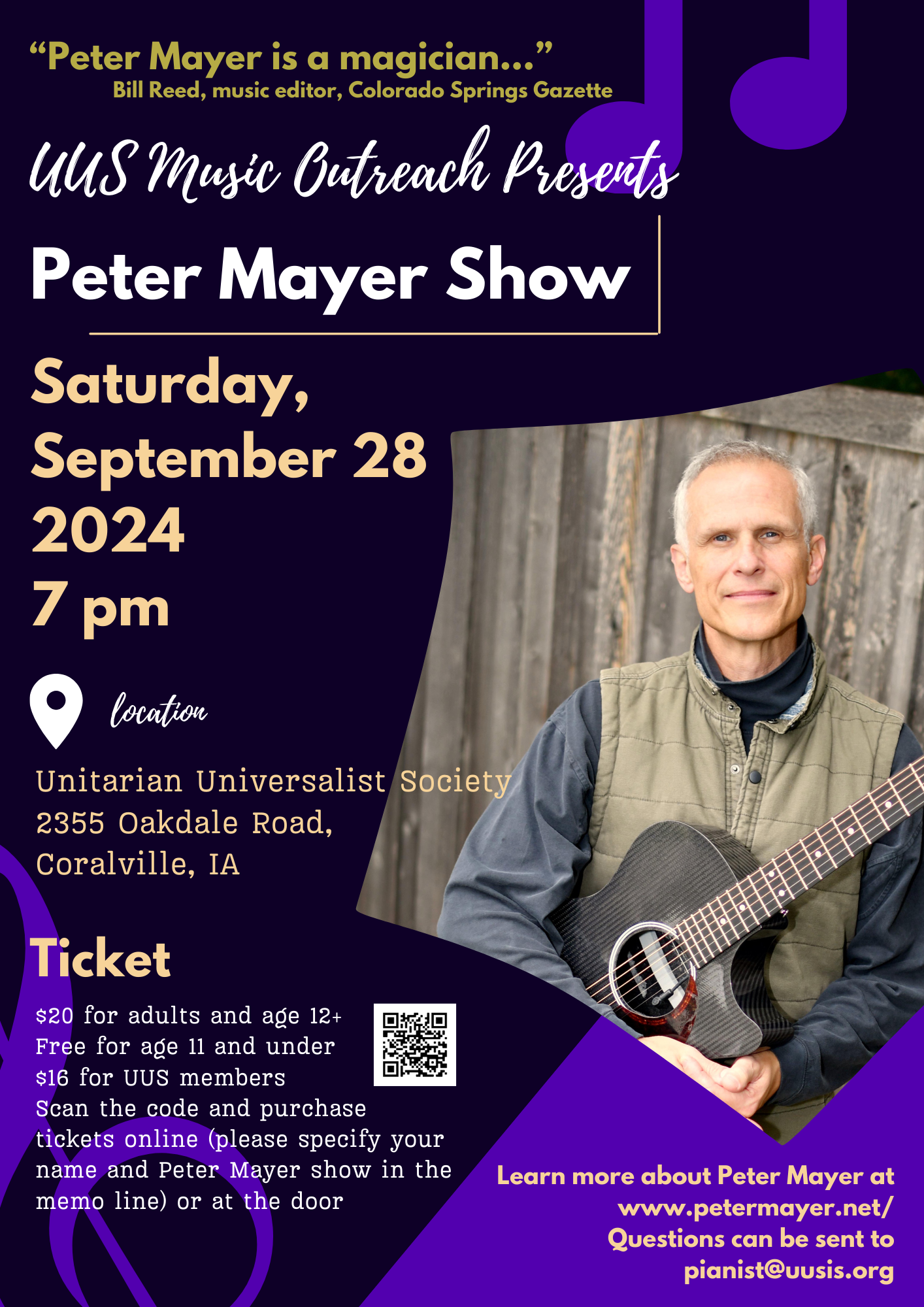 Peter Mayer poster (Document (A4)) - Little Village